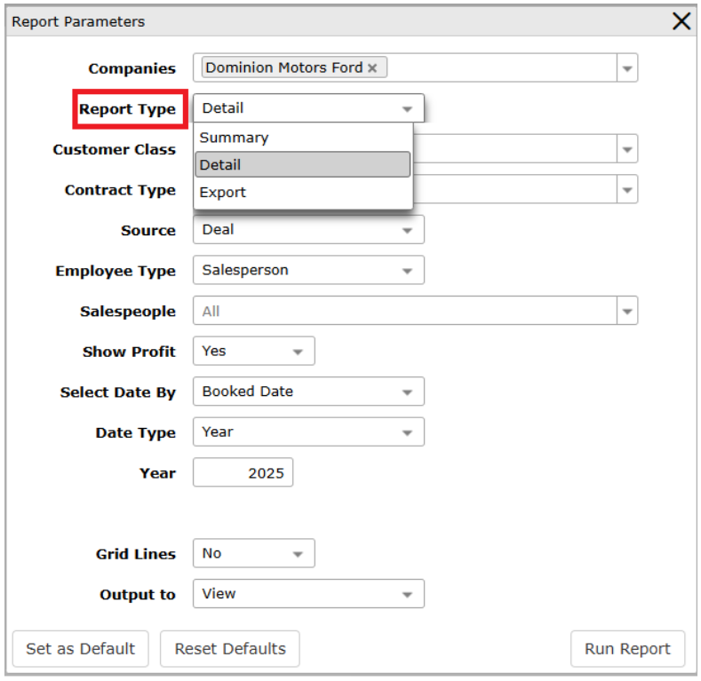Service Contract Report
