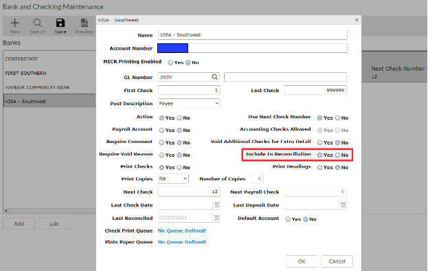Reconcile Checking Accounts