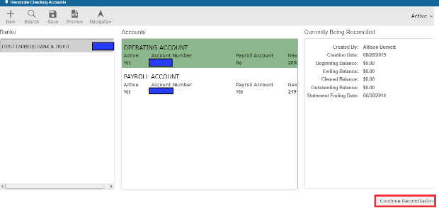 Reconcile Checking Accounts