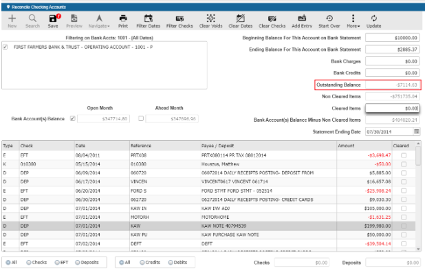 Reconcile Checking Accounts