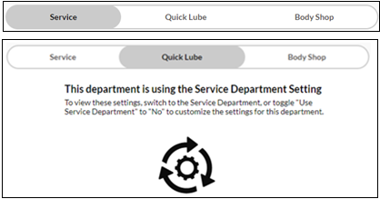 Service Dispatch Configuration Settings
