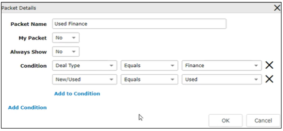 Adding Conditions to Forms and Forms Packets