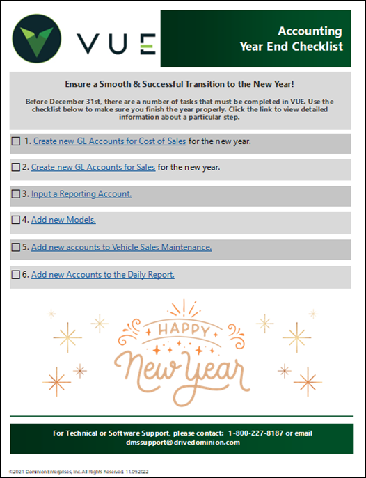 End of Year End Checklist (Accounting and Payroll)